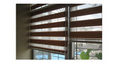 Manual 100% polyester zebra roller blinds for windows with aluminum headrail