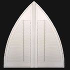 indoor 100% basswood special shapes shutters for windows with standard tilt bar or hidde